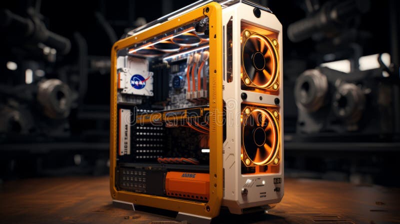 Nasa Themed Pc Case with Hyper-realistic Sci-fi Design Stock ...