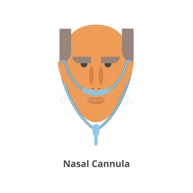 Nasal cannula vector icon stock vector. Illustration of device - 246926271