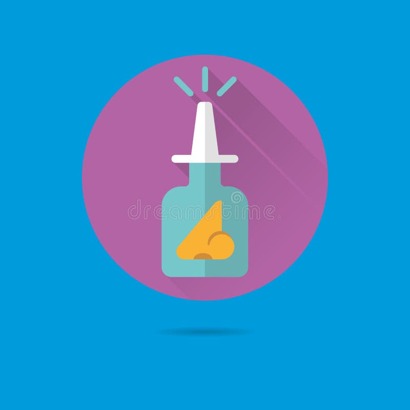 Nasal Spray Flat Design Vector Icon Stock Vector - Illustration of ...