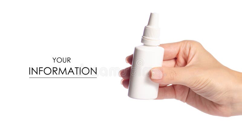 Nasal Spray for Nose in Hand Pattern Stock Image - Image of face ...