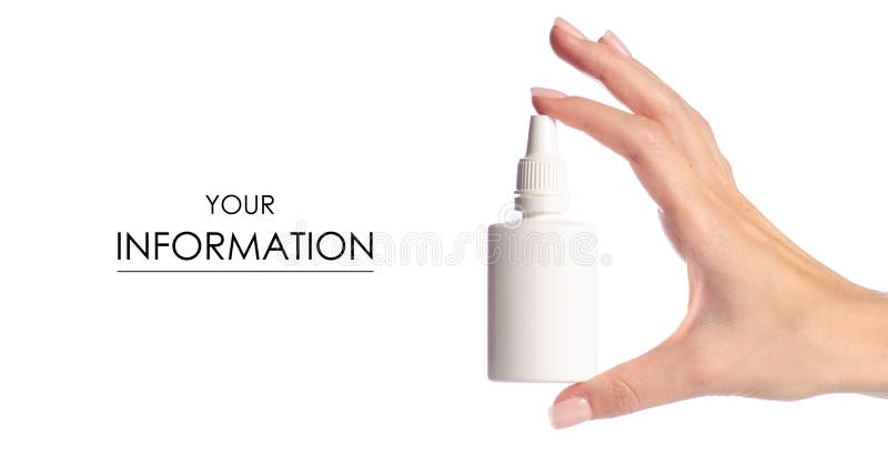 Nasal Spray for Nose in Hand Pattern Stock Photo - Image of assistance ...