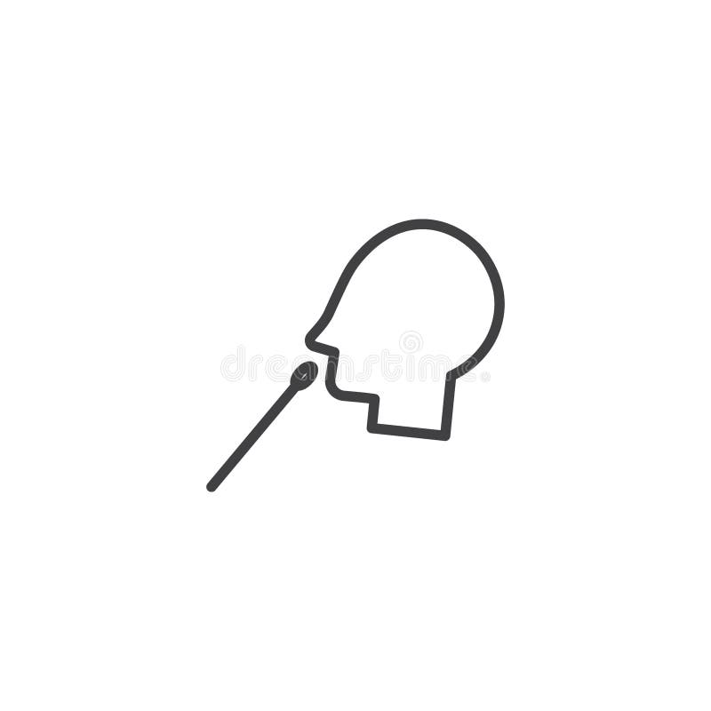 Nasal Swab Icon Vector Set on White Background Stock Vector ...