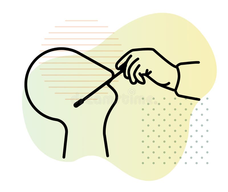 Nasal Swab - Nasopharyngeal Swab Testing - Icon Stock Illustration ...