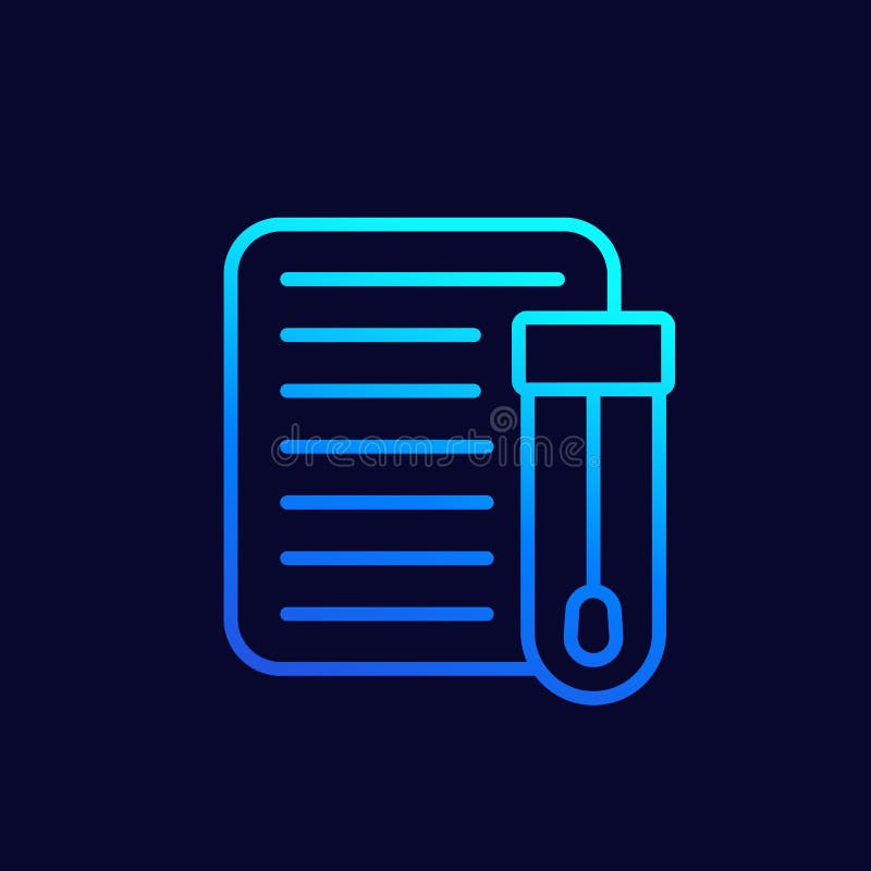 Nasal Swab Test Icon, Linear Vector Stock Vector - Illustration of test ...
