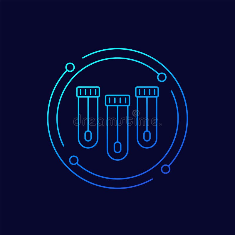 Nasal Swab Tests Icon, Linear Design Stock Vector - Illustration of ...