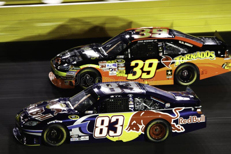 NASCAR - Side by Side Racing in Turn 2 Editorial Image - Image of bank ...
