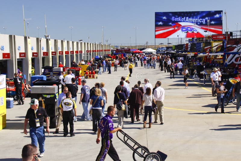 NASCAR - Busy Garage Area in Charlotte Editorial Stock Image - Image of ...