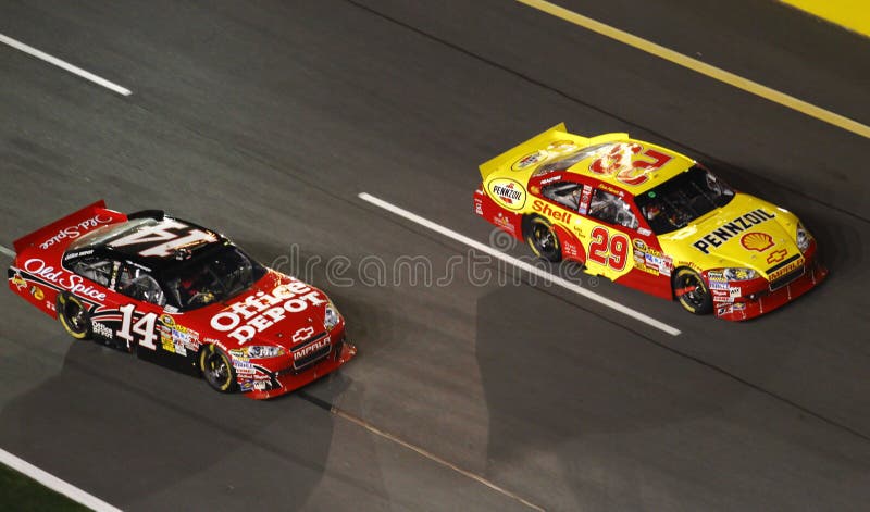 NASCAR - Side by Side Racing in Turn 2 Editorial Image - Image of bank ...