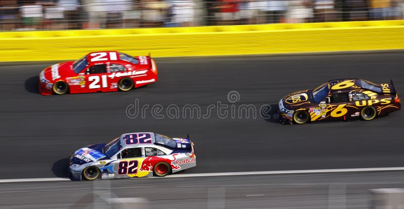 NASCAR - Side by Side Racing in Charlotte! Editorial Photography ...