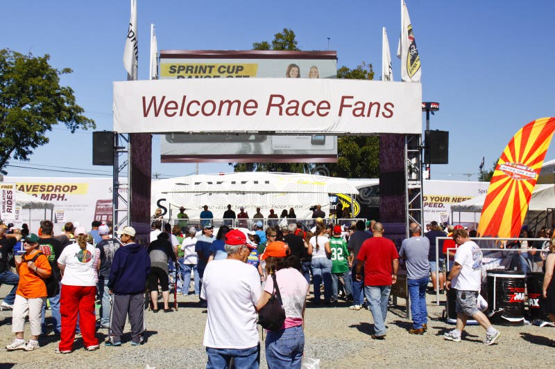 NASCAR - Welcome Race Fans editorial image. Image of busy - 23489765