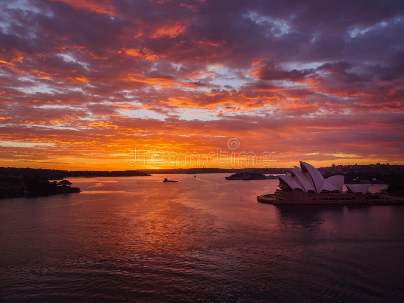 Nascer Do Sol Em Sydney Opera House Sydney Australia Imagem Editorial ...