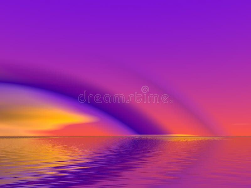 Nascer do sol violeta ilustração stock. Ilustração de cratera - 597004