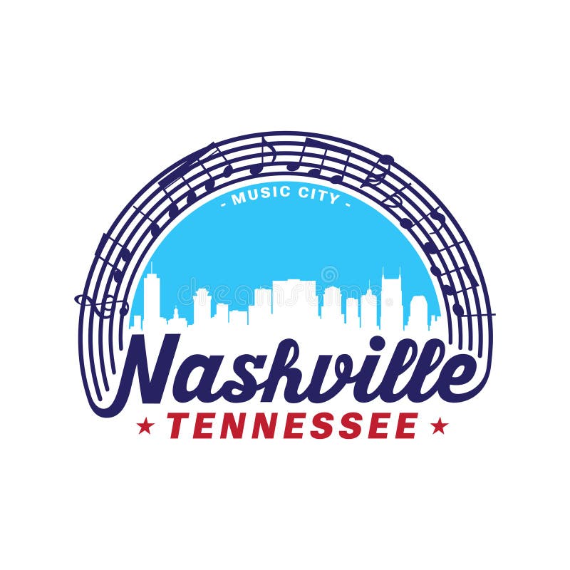 Nashville, Tennessee, USA. Nashville Logo Design Template. Vector and ...