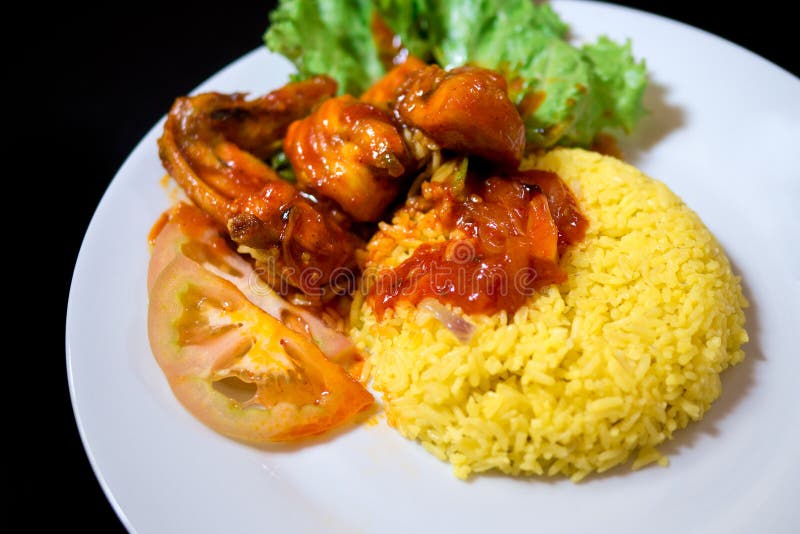 Nasi ayam merah stock photo. Image of cuisine, merah - 84629588