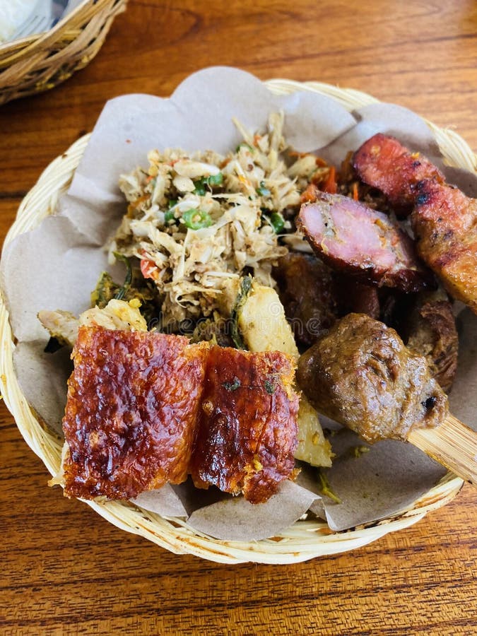 Nasi Babi Guling Bali Indonesia Stock Image - Image of asianfood ...