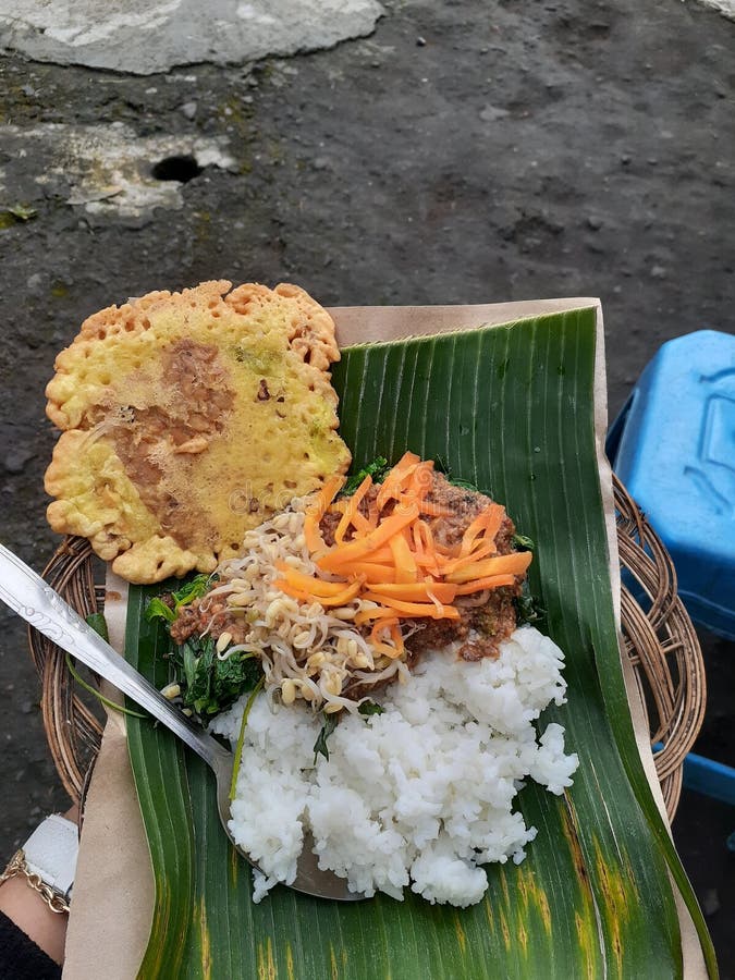 Nasi Pecel is Kind of Indonesian Food Stock Image - Image of food ...