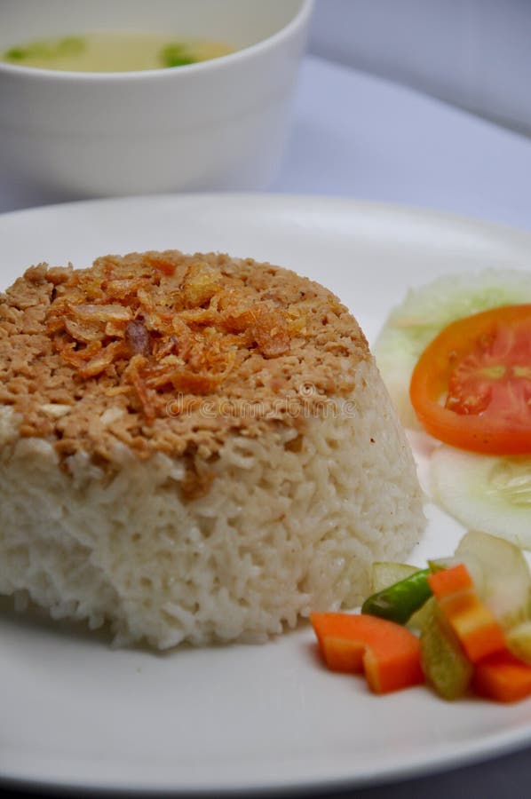 Nasi tim ayam stock image. Image of ayam, meal, lunch - 104096203