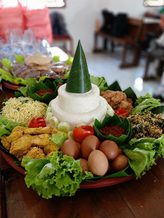 Nasi Tumpeng Nusantara, Java Traditional Food. the Elaborate Indonesian ...
