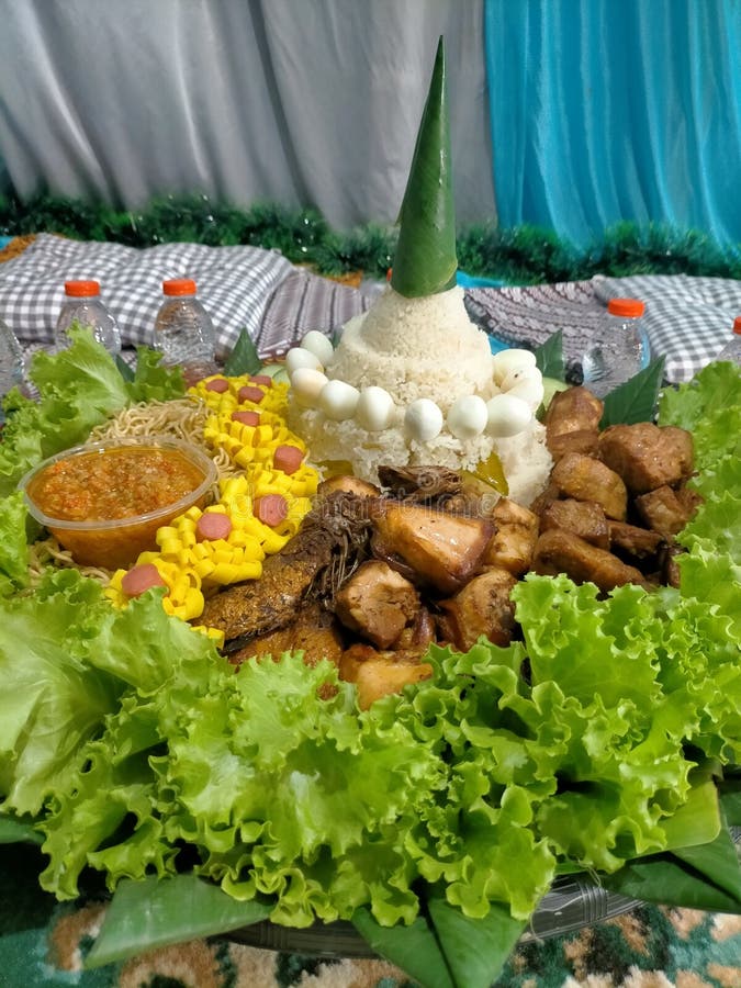 Nasi Tumpeng for Some Cultures in Indonesia Stock Photo - Image of ...