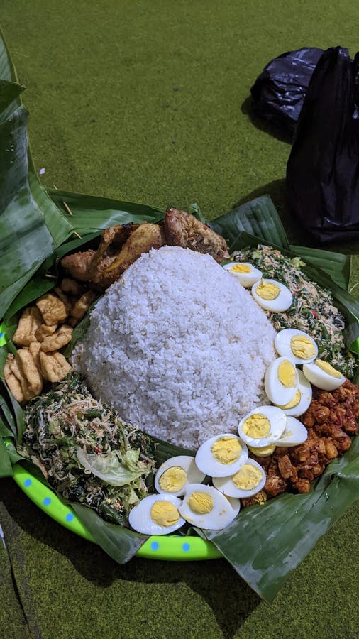 Nasi Tumpeng is a Typical Food from the Island of Java, Indonesia Stock ...