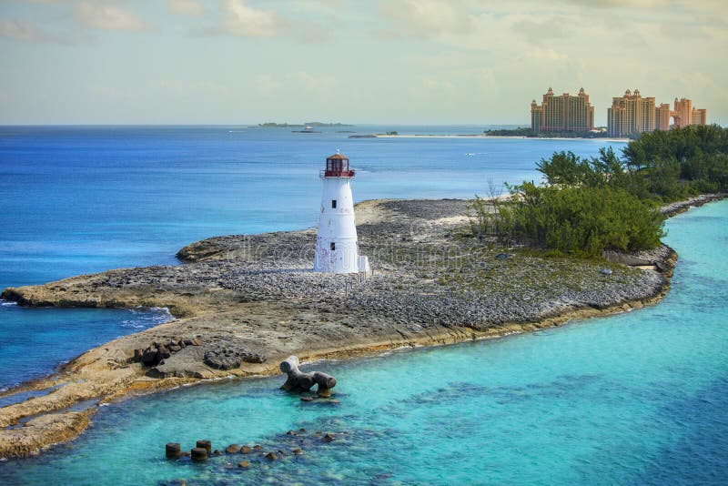 Nassau Bahamas and Lighthouse Stock Photo - Image of road, nassau: 36851482