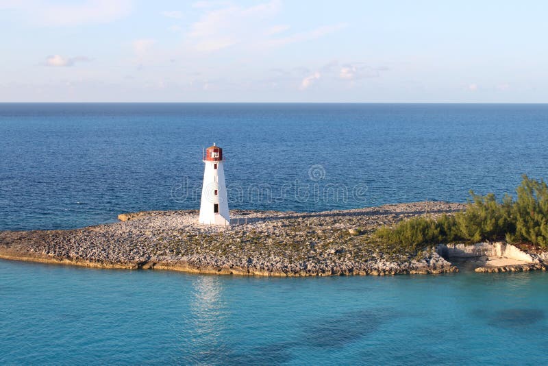 Nassau lighthouse stock image. Image of turquoise, caribbean - 11324085