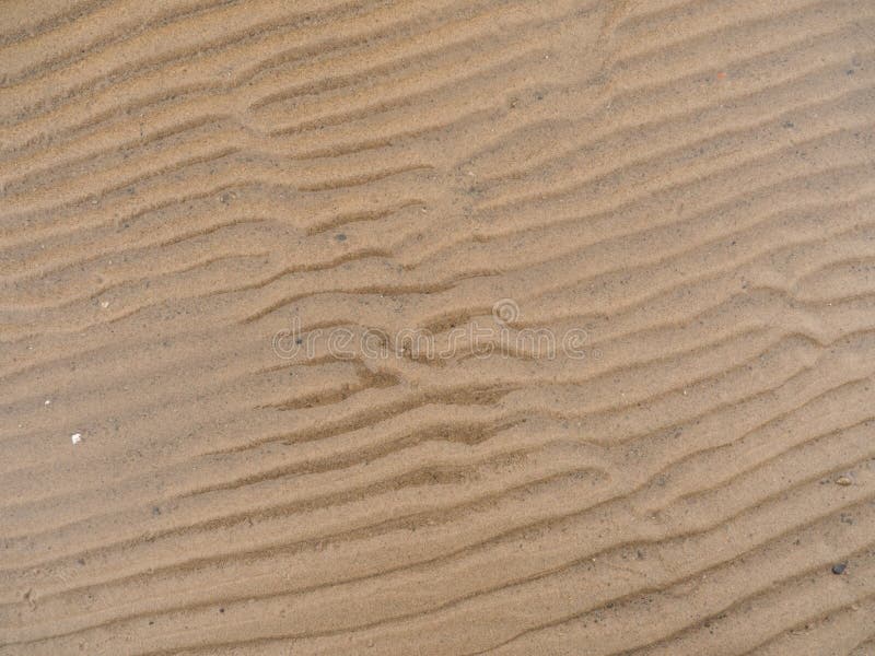 Nasse Sandkräuselungen stockfoto. Bild von sand, oberfläche - 61625220