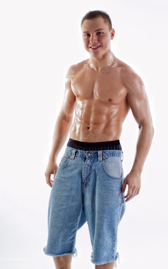 Nasser Muskulöser Mann-Torso Stockfoto - Bild von schauen, aktivität ...