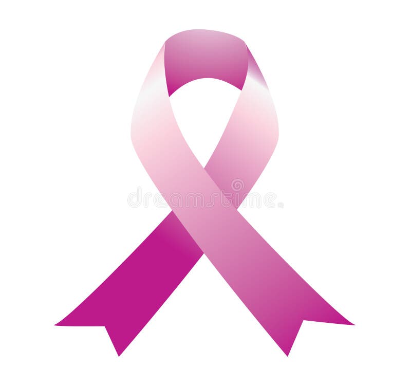 Nastro Rosa Per La Sensibilizzazione Sul Cancro Al Seno Illustrazione ...