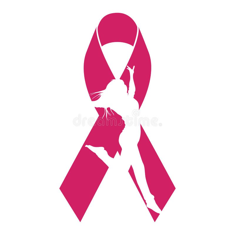 Nastro rosa isolato illustrazione vettoriale. Illustrazione di cancro ...