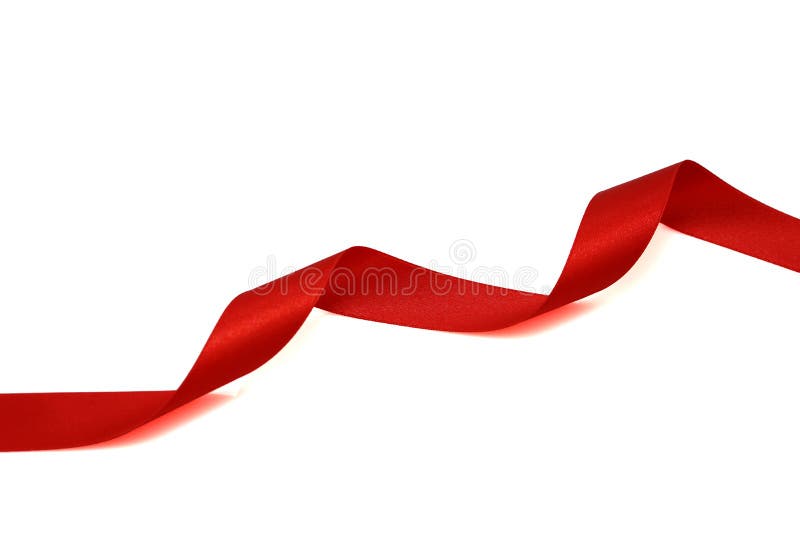 Il Rosso Ha Arricciato La Raccolta Del Nastro Della Decorazione Isolata ...