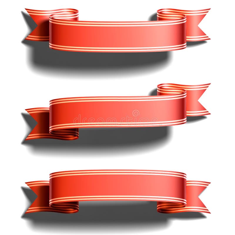Nastro rosso lucido illustrazione di stock. Illustrazione di documento ...