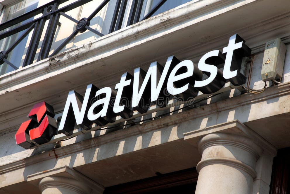 Nat West Bank sign editorial stock image. Image of business - 19537249