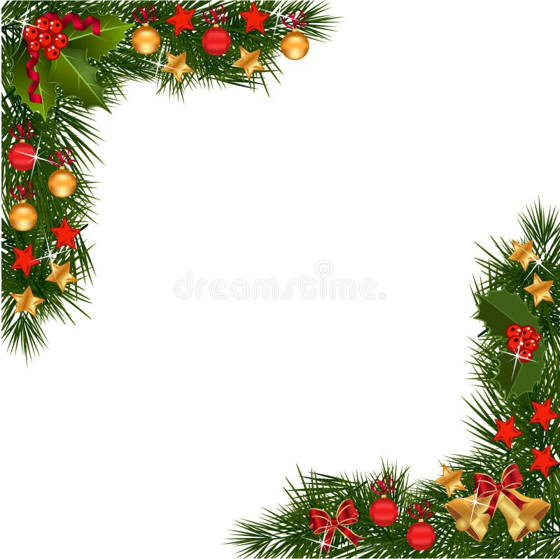 Natal Garland Border ilustração stock. Ilustração de quadro - 91854443