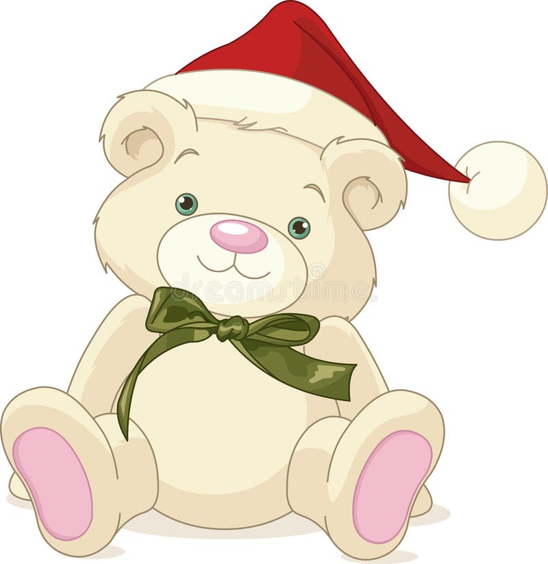 Natal Teddy Bear ilustração do vetor. Ilustração de urso - 35081029