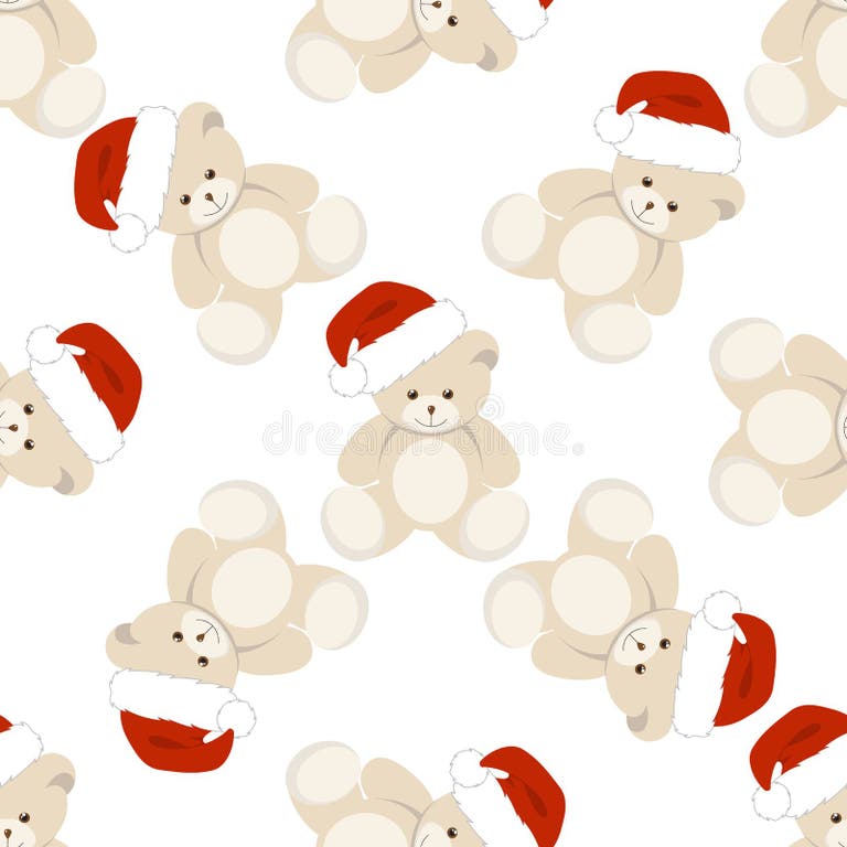 Natal Teddy Bear ilustração do vetor. Ilustração de alegria - 78877791