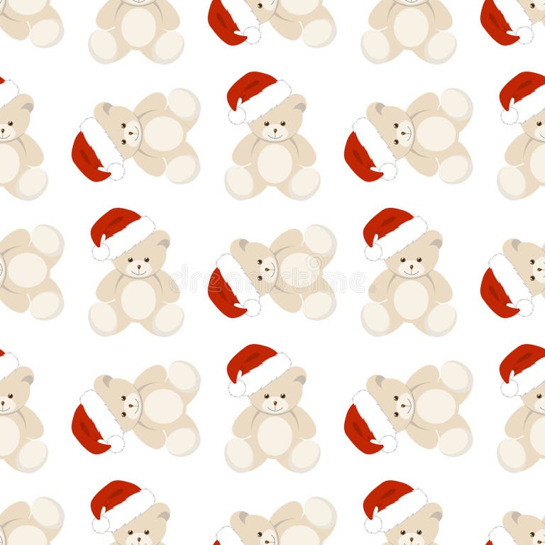 Natal Teddy Bear ilustração do vetor. Ilustração de neve - 78877981