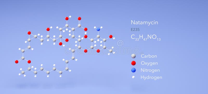 Natamycin Molecule, Molecular Structures, Antifungal Medication, 3d ...