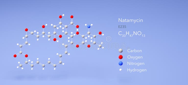Molecule Moleculare De Natamicină Structură Moleculară Antifungică 3d ...