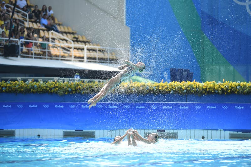 Natation Synchronisée De Dans Les Jeux Olympiques Photographie ...