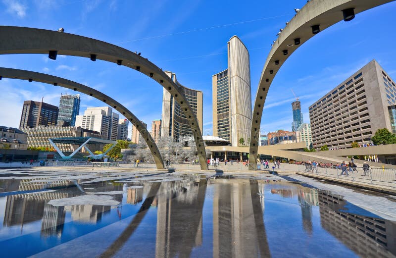 Nathan Phillips Square and City Hall in Toronto Editorial Stock Image ...