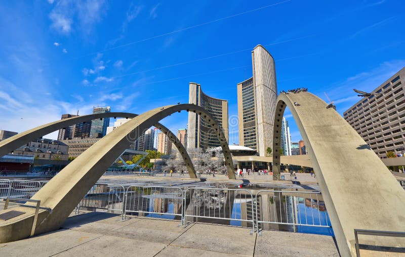Nathan Phillips Square and City Hall in Toronto Editorial Stock Image ...