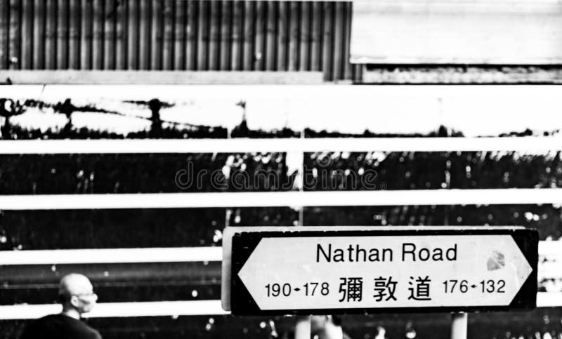 Nathan Road Direction Sign in Hong Kong Stock Image - Image of roadsign ...