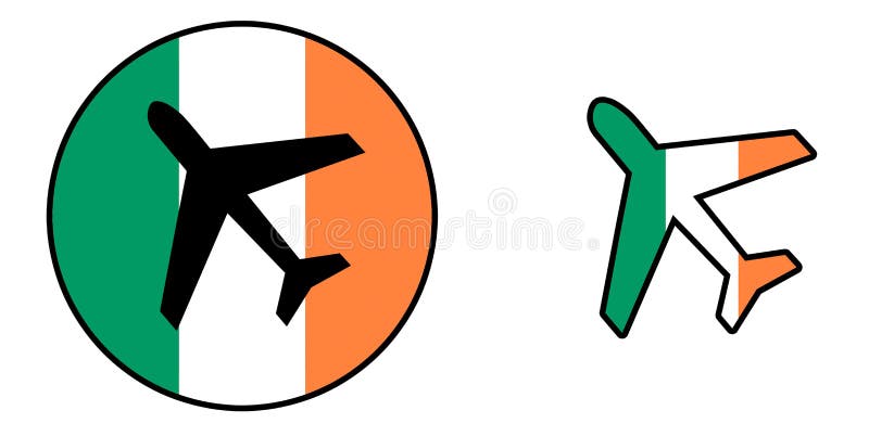 Nation Flag - Airplane Isolated - Ireland Stock Illustration ...