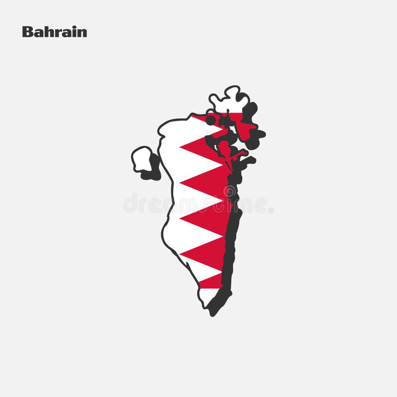 Bahrain Country Nation Flag Map Infographic Stock Vector - Illustration ...