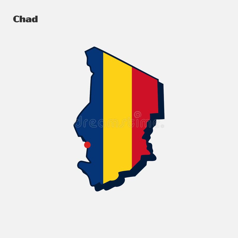 Chad Country Nation Flag Map Infographic Stock Illustration ...