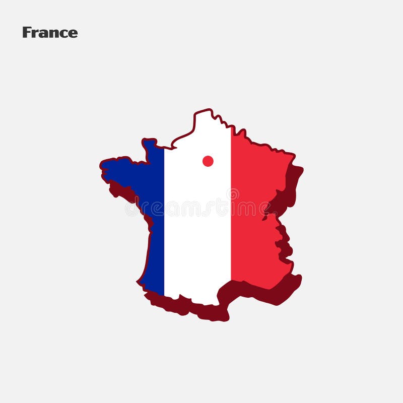 France Nation Flag Map stock illustration. Illustration of ...