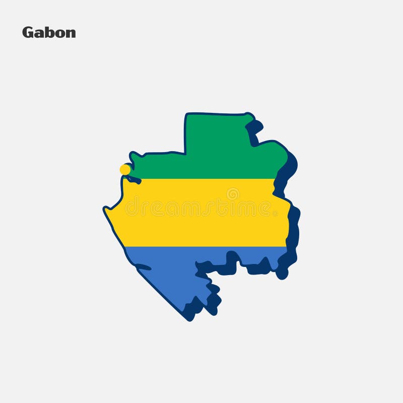 Gabon Nation Flag Map stock illustration. Illustration of infographic ...