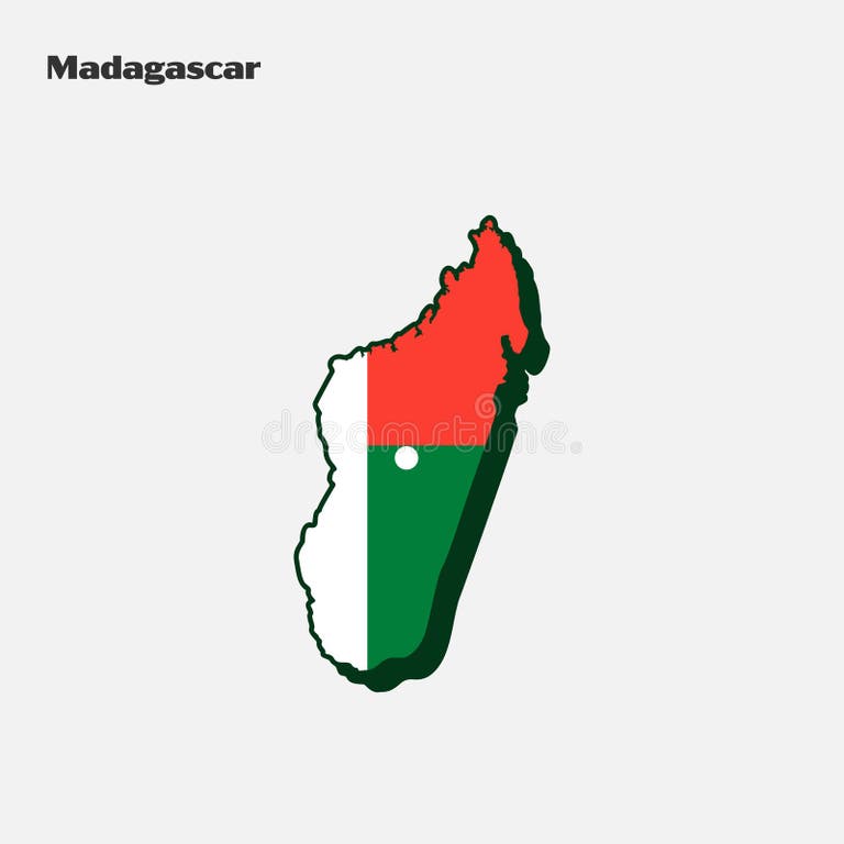 Madagascar Country Flag Map Infographic Stock Vector - Illustration of ...