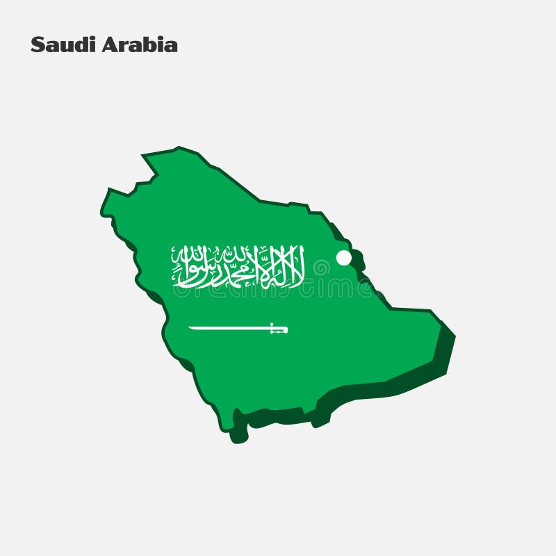 Saudi Arabia Nation Flag Map Infographic Stock Illustration ...